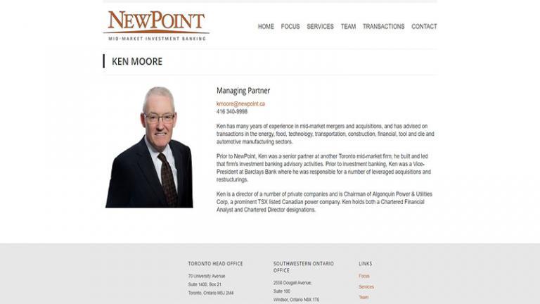 Newpoint inc. website project